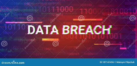 Data Breach And Security Threats Concept Background In Red Alarming