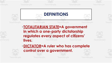 Totalitarianism Notes And Worksheet By Teach Simple