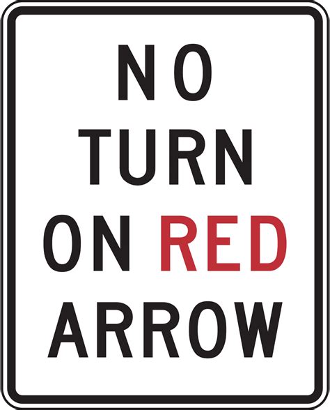 Vinyl Stickers No Turn On Red Arrow Maryland Safety And Warning