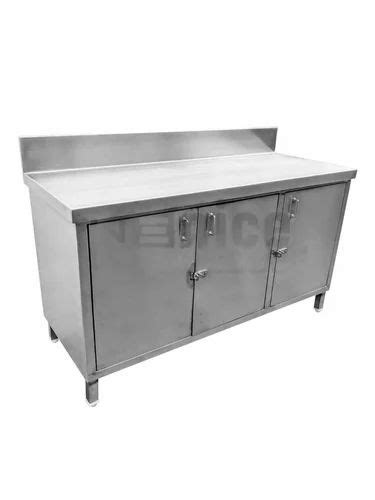 Stainless Steel Polished Ss Cabinet Table For Kitchen At ₹ 35000piece
