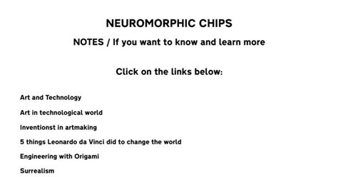 200 Neuromorphic Chips Ideas