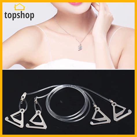 Topshop 1pair Clear Bra Strap Silicone Transpar Accessories Bra