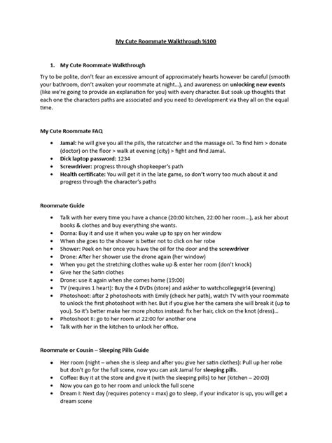 My Cute Roommate Pdf