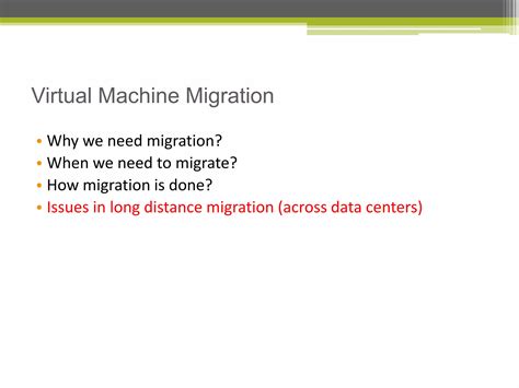 Challenges In Cloud Computing Vm Migration Pptx