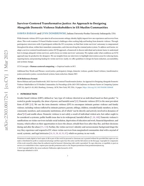 Survivor Centered Transformative Justice An Approach To Designing