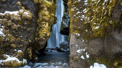 Gljúfrabúi Waterfall Wade Through The Canyon To Explore The Hidden Gem