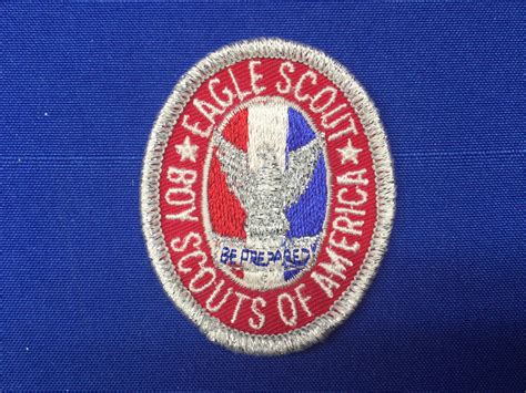 Boy Scout Eagle Scout Patch Type 7 Only Used In 1985 Sylver Mylar Eagle