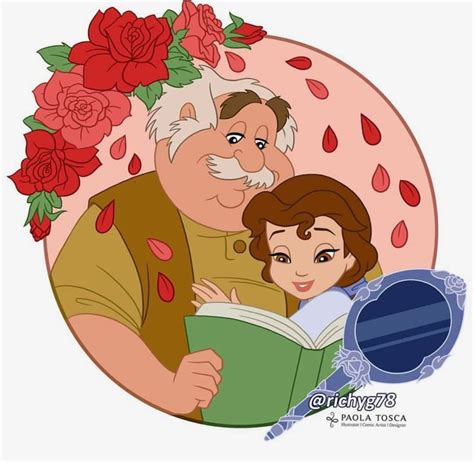 Paola Tosca Disney Father Daughter Series Belle And Maurice Princesas