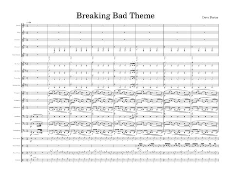 Breaking Bad Theme Sheet Music For Trombone Tuba Flute Oboe And More