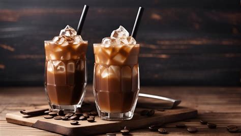 Premium Ai Image Ice Coffee Background