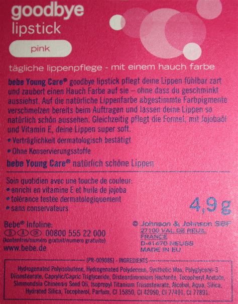 Das Beautytagebuch 4 Review Bebe Goodbye Lipstick Pink