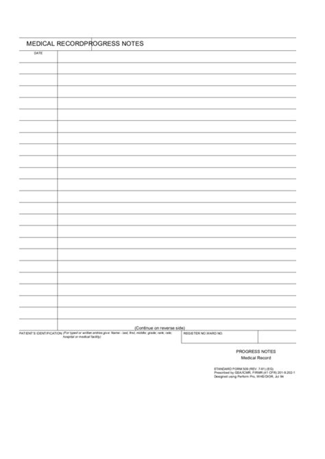 Progress Notes Medical Records Template Printable Pdf Download