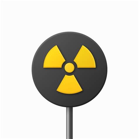 Premium Vector Vector Yellow Warning Danger Nuclear Sign Black Sign