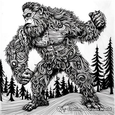 Bigfoot Coloring Pages Free And Printable