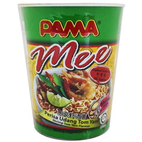 Pama Mee Cup Shrimp Tom Yam Flavor Instant Noodle 60g [halal] Shopee