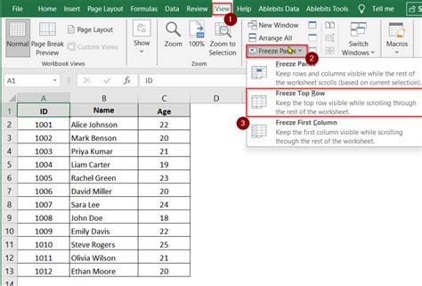 How To Make First Row As Header In Excel 3 Easy Methods Excel Insider