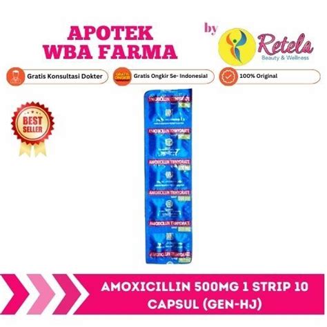 Jual Amoxicillin 500mg 1 Strip 10 Capsul Gen Hj Shopee Indonesia