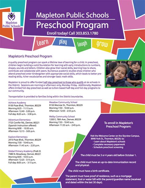 M Mapleton Public Schools Adams County School District 1