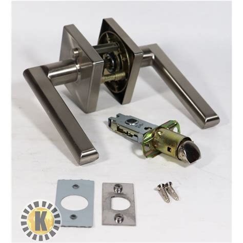 Steel Colour Passageway Door Handle Set