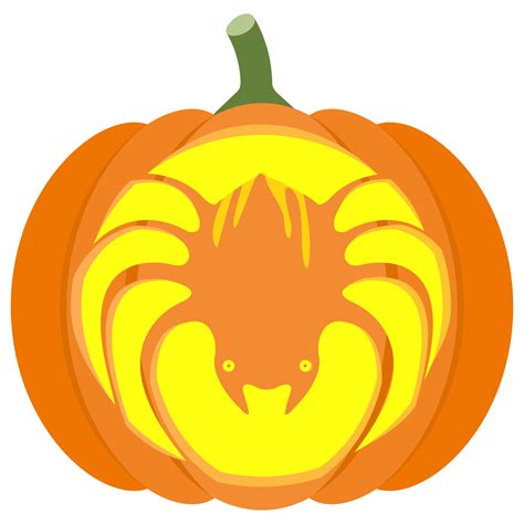 Funny Spider Pumpkin Stencil Free Printable Papercraft Templates