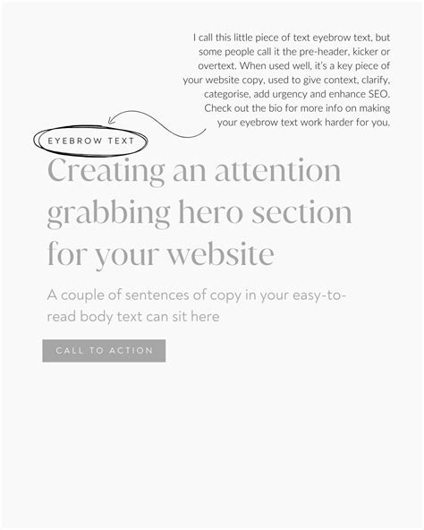 How To Use Eyebrow Text On Your Website Clare Cahill Posted On The