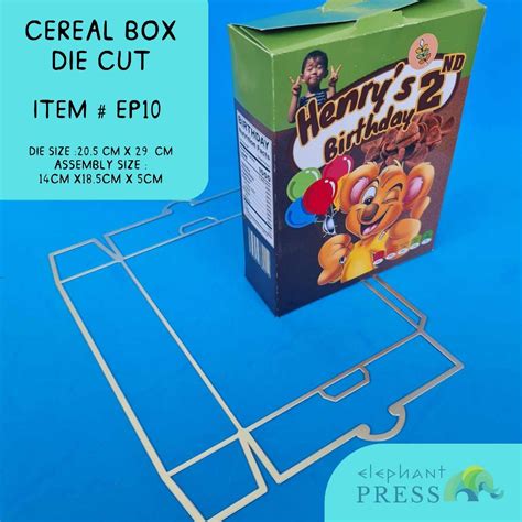 Ready Stock Ep010 Cereal Box Die Cut Stencil Carbon Steal Elephant