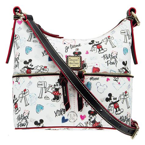 Mickey And Minnie Mouse Sweethearts Pocket Sac Shoulder Bag By Dooney And Bourke Disney