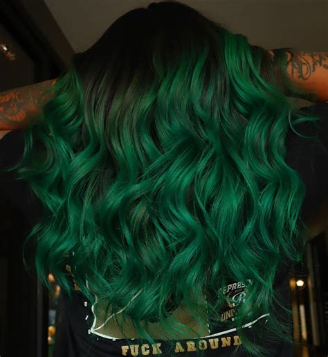 Dark Forest Green Hair