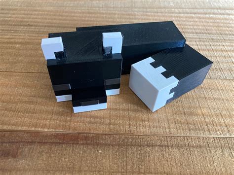 Minecraft Papercraft Tuxedo Cat