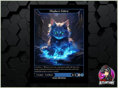 Displacer Kitten Full Art Custom Card Etsy