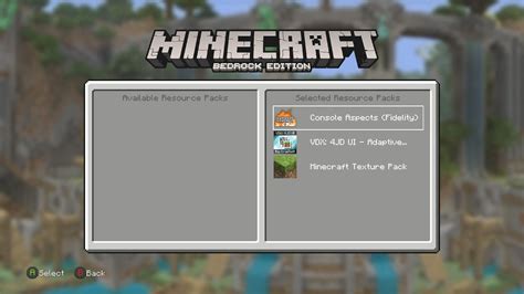 Vdx Legacy Console Ui Pack 1 21 1 20 Mcpe Bedrock
