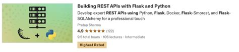 Pratap Sharma On Linkedin Python Flask Restapi Udemy Learning