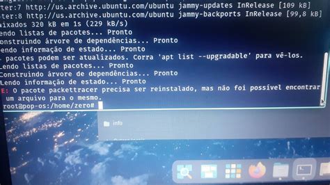 erro pacote packetracer pop os avançado terminal diolinux plus