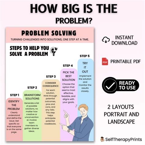 How Big Is The Problem Problem Solving Worksheet In Pdf 5 Step