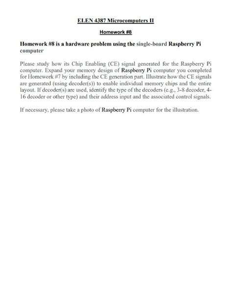 Elen 4387 Microcomputers Ii Homework 8 Homework 8