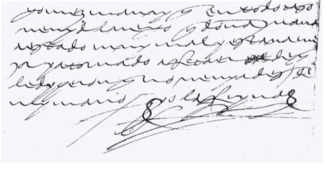 Letra Y Firma De La Reina Isabel De Castilla