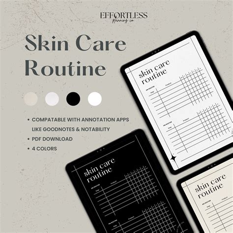 Skincare Routine Planner Printable Beauty Planner Daily Self Care