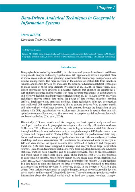 Pdf Data Driven Analytical Techniques In Geographic Information Systems