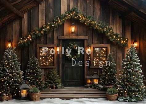 Avezano Winter Christmas Candy Town Photography Backdrop Designed By