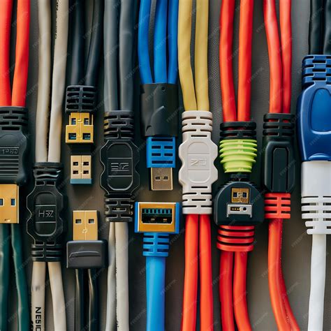 Assorted Connector Cables Essential Links For Modern Electronic Devices