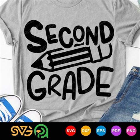 Second Grade Svg Back To School Svg Teacher Svg