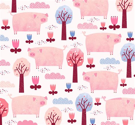 Pig Pattern Pig Illustration Year Of The Pig Illustration