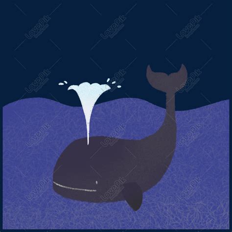 手繪可愛海洋鯨魚噴水psd圖案素材免費下載，可愛卡通圖片，尺寸1200 × 1200px Lovepik