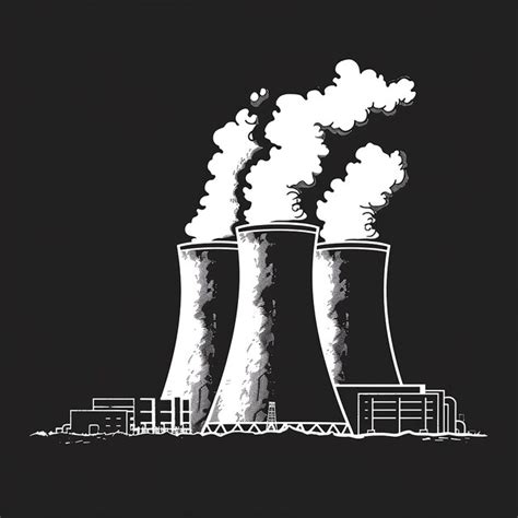 Premium Photo A Drawing Of A Nuclear Power Plant With The Words