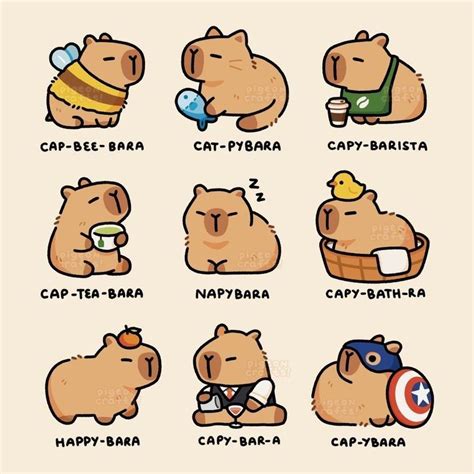 Pin By Mariana Cojuhari On Capybara In 2025 Cute Doodles Cute Cartoon Drawings Cute Little