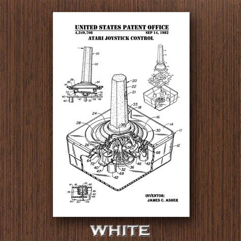 atari joystick patent print atari joystick poster joystick control game