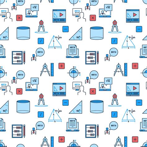 Mathematics Colored Background Maths Science Colored Vector Seamless Pattern 25361652 Vector