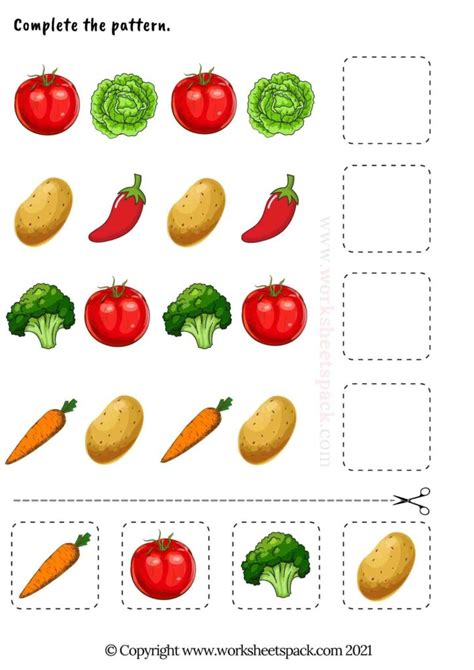 Vegetable Activity Sheets Teaching With Pre K Fruits And Vegetables
