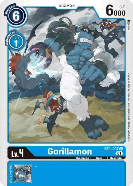 Gorillamon Digimon Myp Cards