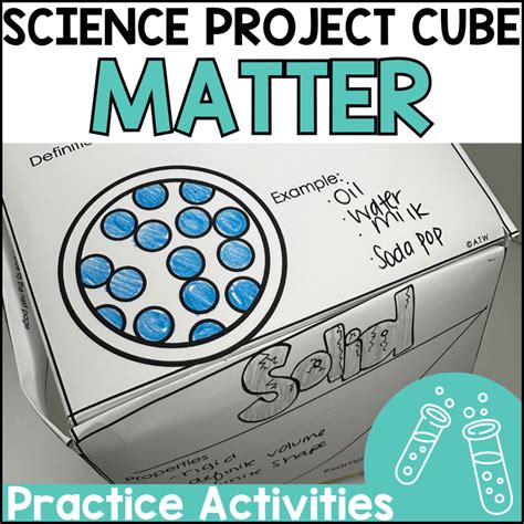 Matter 3d Project Cube Science Craftivity Science Centers